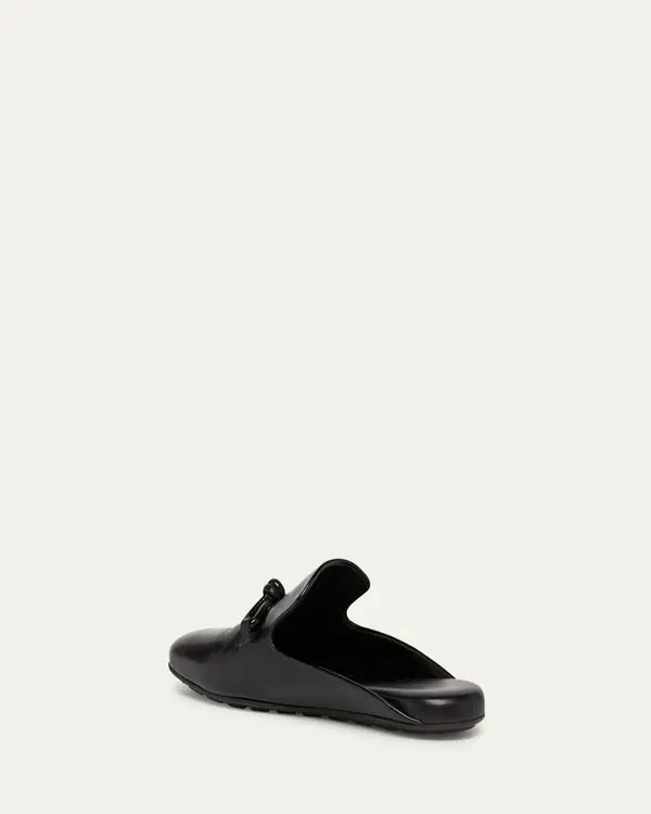 Bottega Veneta Roma Shiny Leather Knot Mules