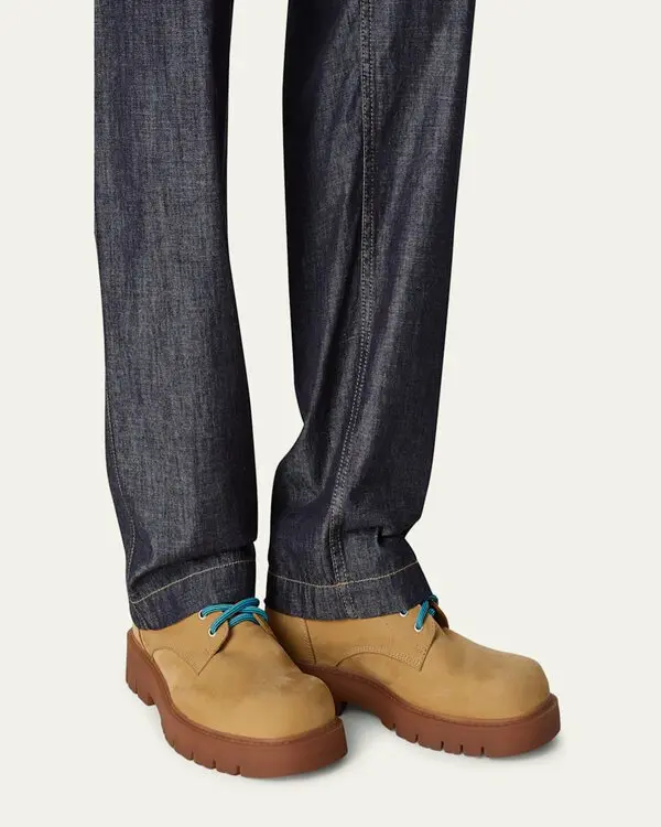 Bottega Veneta Haddock Nubuck Leather Ankle Boots