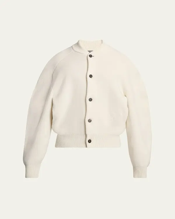 Jacquemus Wool Oversized Cardigan - White