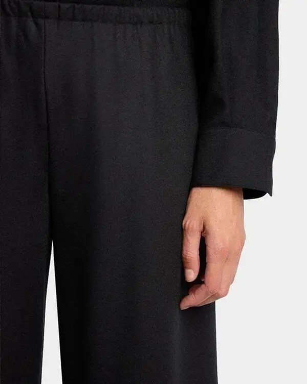 THE ROW Gala Wool Wide-leg Pants - Black