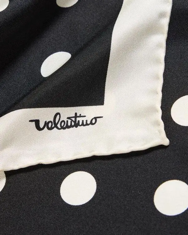 Valentino Garavani Opticool Print Silk Scarf - Nero/burro