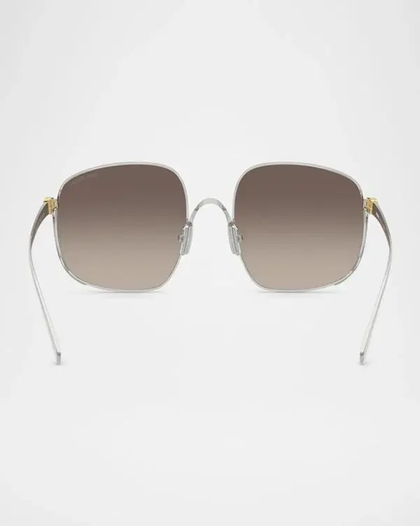 Miu Miu Metal Square Sunglasses - Gray