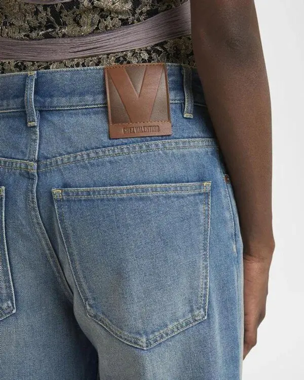 Valentino Garavani Mid-rise Wide-leg Jeans