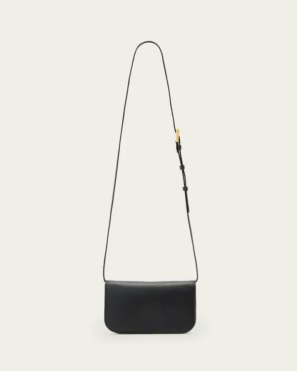 ALLSAINTS Maeve Leather Wallet Crossbody - Black