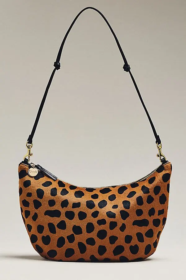 Clare V. Lune Leopard Shoulder Bag