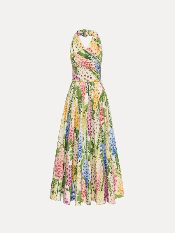 halter neck hoco dress Ivory/Gold / 4