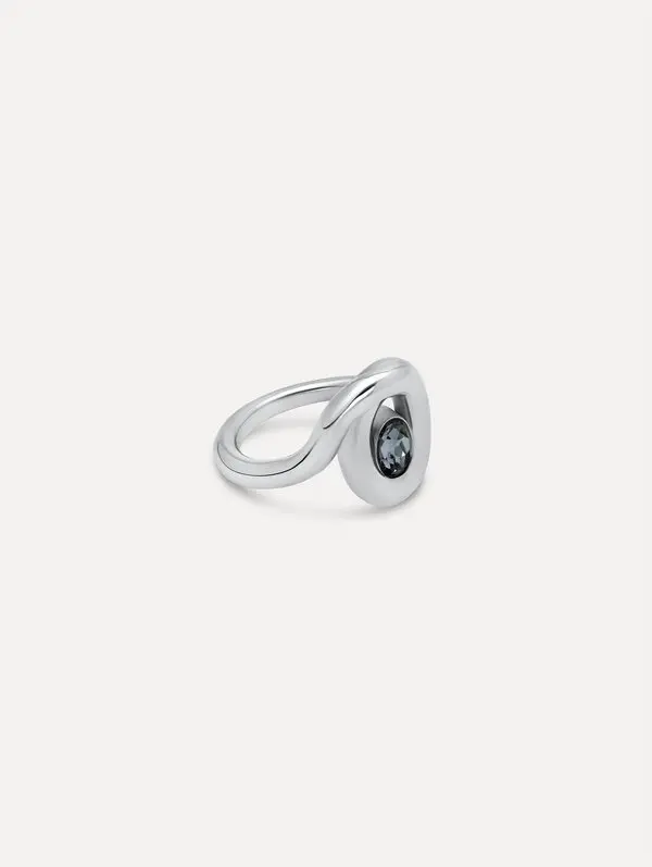 Oscar De La Renta Looped Oval Ring - Black