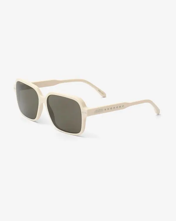 Isabel Marant Loelia Squared Sunglasses - Beige / Grey
