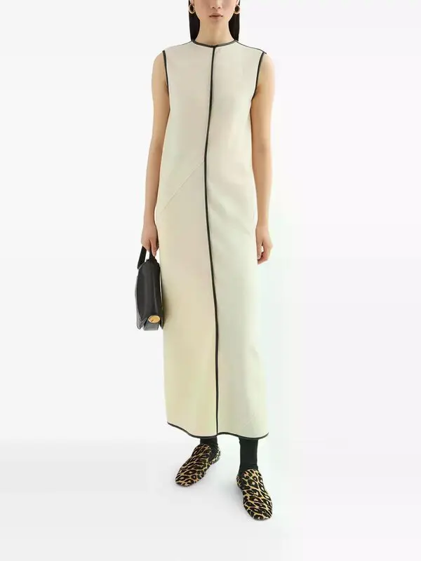 JIL SANDER Contrasting-trim Maxi Dress