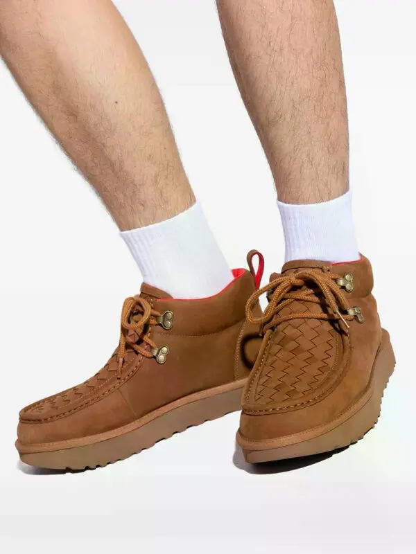 UGG Ambush Woven Lace-up Boots - Brown