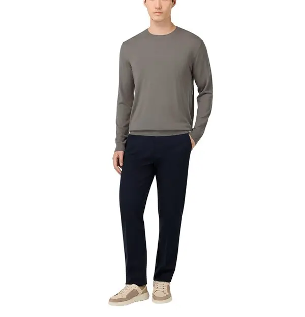 Boggi Milano Superfine Merino Wool Sweater - Taupe