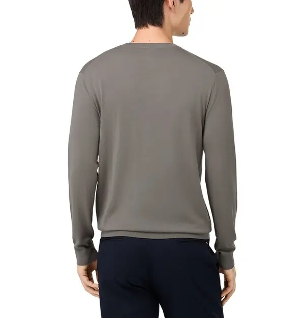 Boggi Milano Superfine Merino Wool Sweater - Taupe