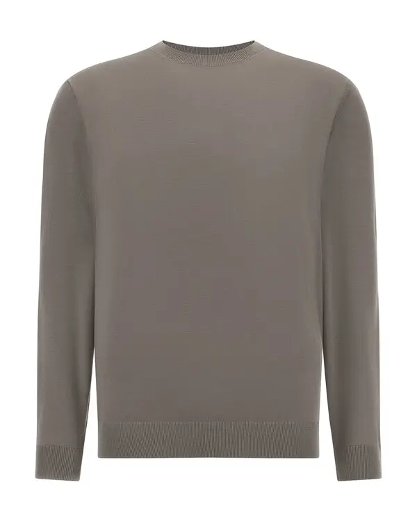 Boggi Milano Superfine Merino Wool Sweater - Taupe