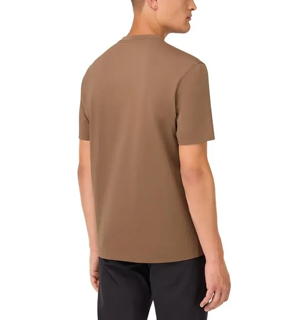 Boggi Milano Tee In Stretch Supima Cotton - Brown