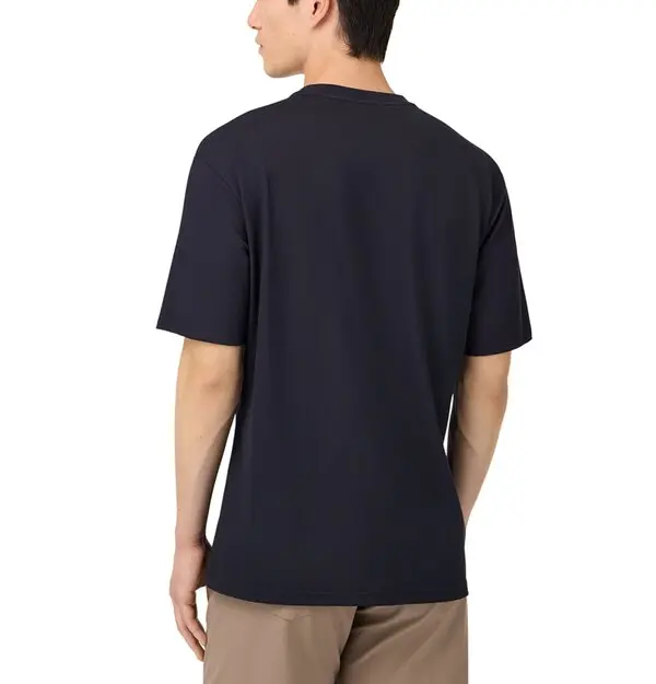 Boggi Milano Cool Jade Pique Pocket Tee - Navy Blue