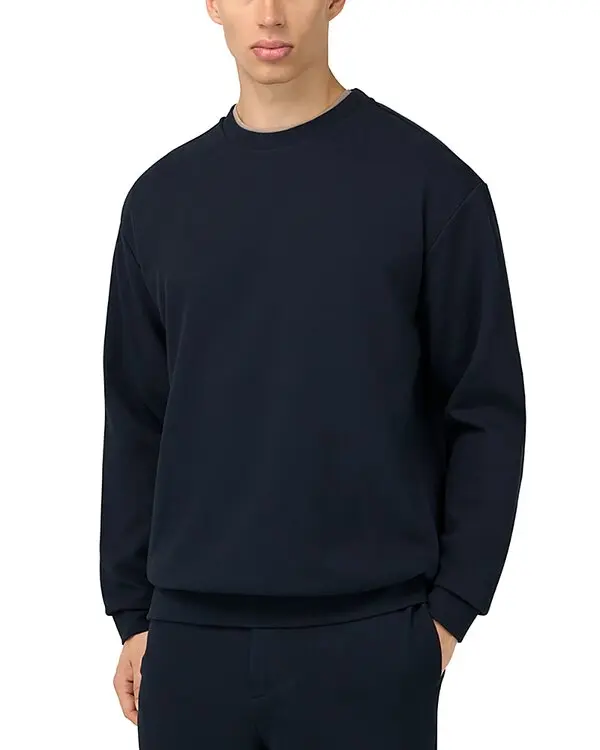 Boggi Milano Twill Interlock Sweatshirt - Navy Blue