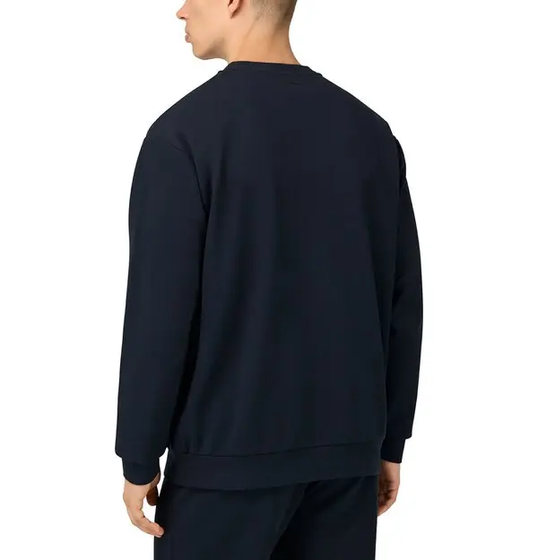 Boggi Milano Twill Interlock Sweatshirt - Navy Blue