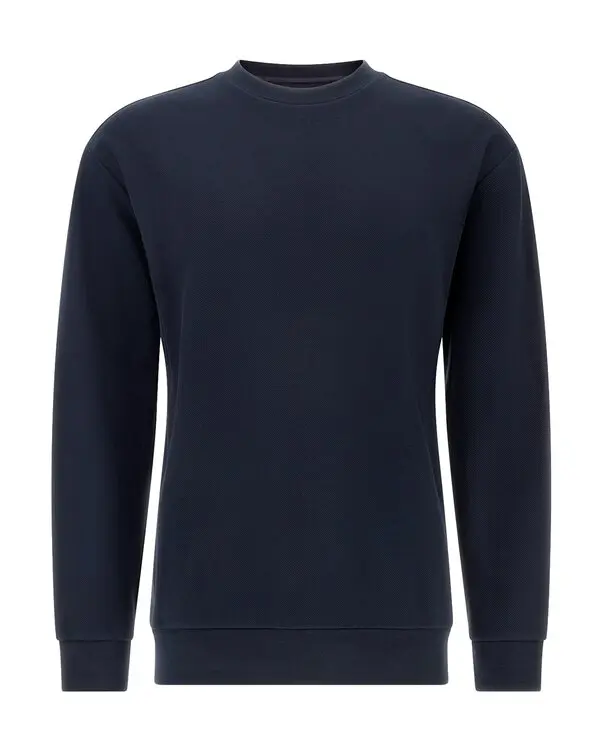 Boggi Milano Twill Interlock Sweatshirt - Navy Blue