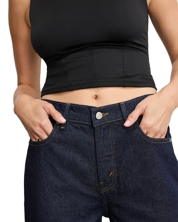 Good American Good Standard Baggy Cuffed Jeans
