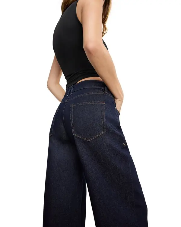 Good American Good Standard Baggy Cuffed Jeans