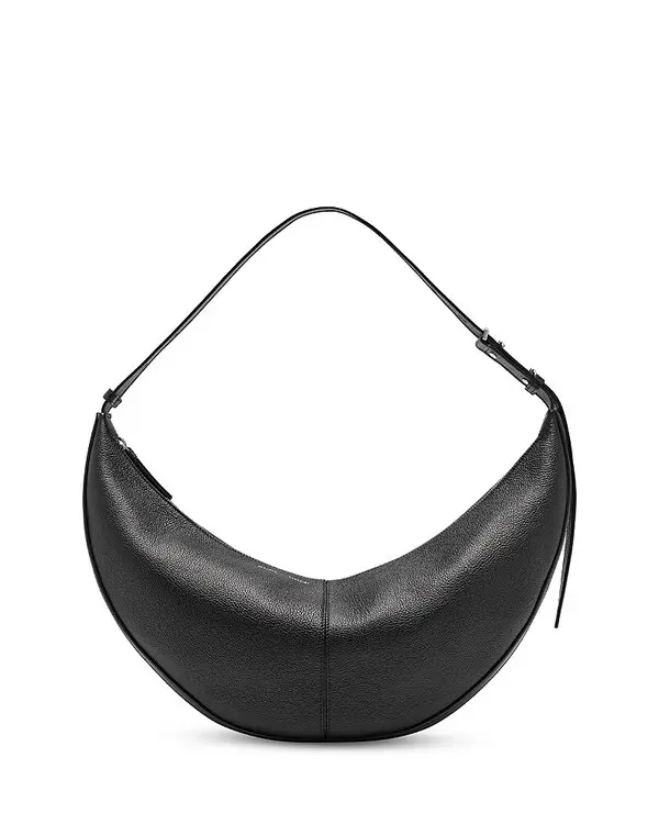 Proenza Schouler Pebbled Leather Hobo Slide Bag - Black Leather