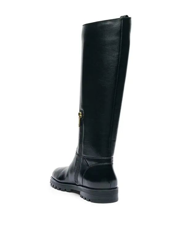 Santoni Leather Boots - Black