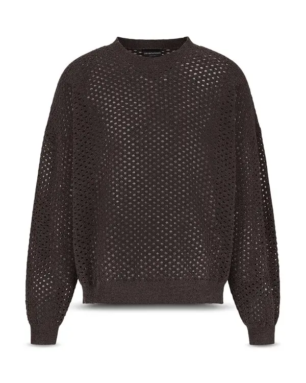 Emporio Armani Perforated Crewneck Pullover