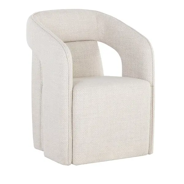 SUNPAN Kendrick Wheeled Dining Armchair - Stucco