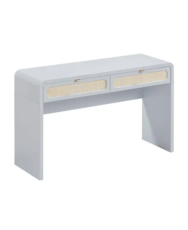 TOV FURNITURE Patty Rattan Console Desk - Blue