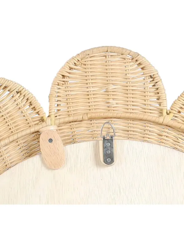TOV FURNITURE Coralie Rattan Round Mirror