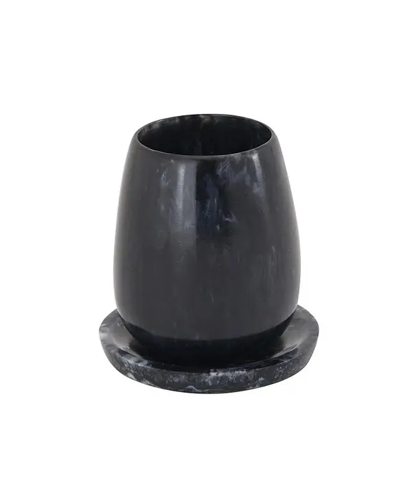 TOV FURNITURE Rounded Swirl Resin Kiddush Cup - Black