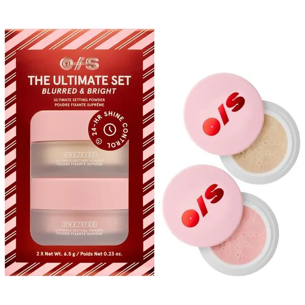 ONE/SIZE BY PATRICK STARRR Ultimate Blurring Setting Powder Blurred & Bright Travel Duo - Transluscent/ultra Pink