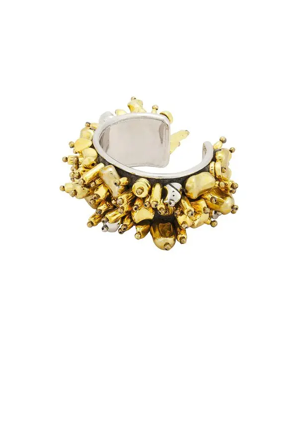 Dries Van Noten Tone Brass Cuff Bracelet - Gold