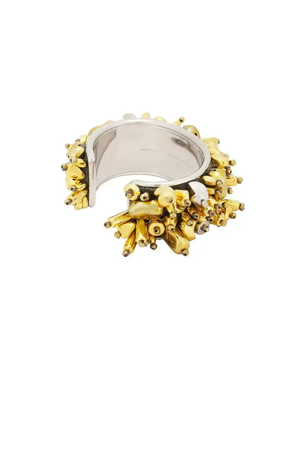 Dries Van Noten Tone Brass Cuff Bracelet - Gold