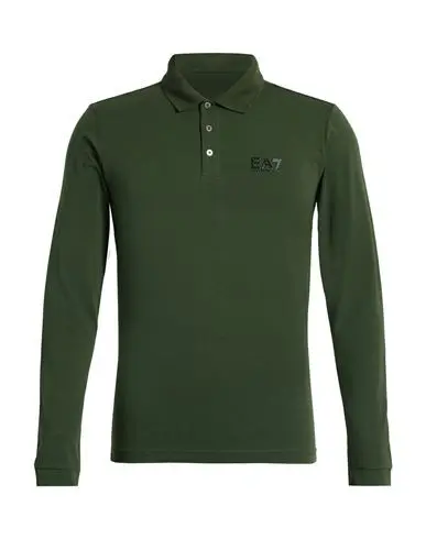 EA7 Polo Shirt Military Size Cotton, Elastane - Green