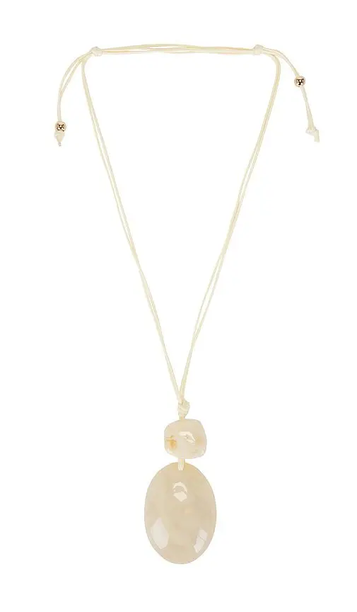 8 Other Reasons Luma Corded Pendant Necklace - White & Marble