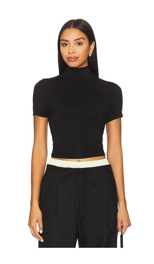 Lna Demi Fitted Mock Neck Top