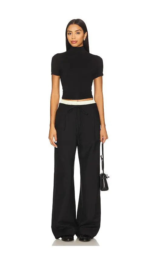 Lna Demi Fitted Mock Neck Top