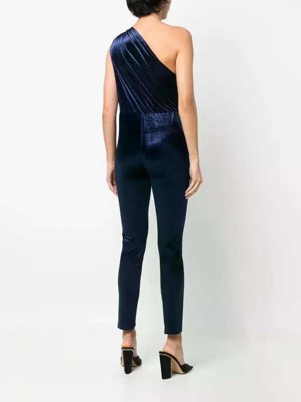 Atlein Velvet One-shoulder Jumpsuit