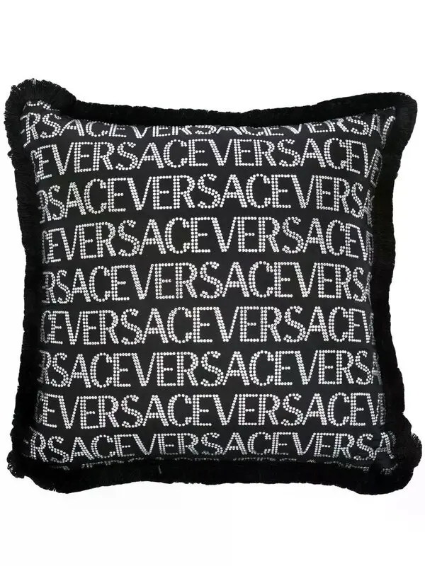 Versace Allover Cushion - Black