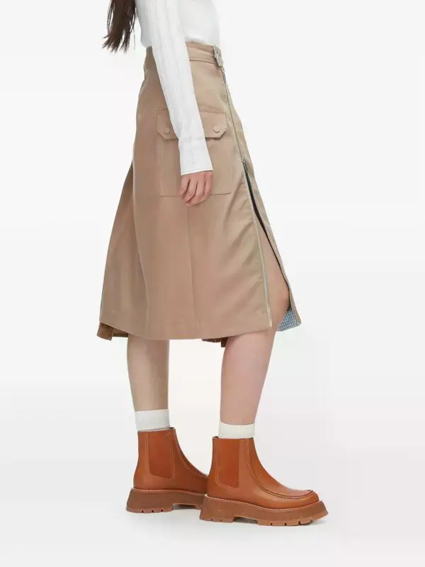 3.1 Phillip Lim Zip-detailed Pleated Midi Skirt