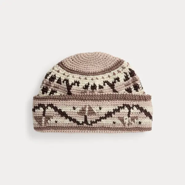 Ralph Lauren Floral-motif Wool Beanie - Cream