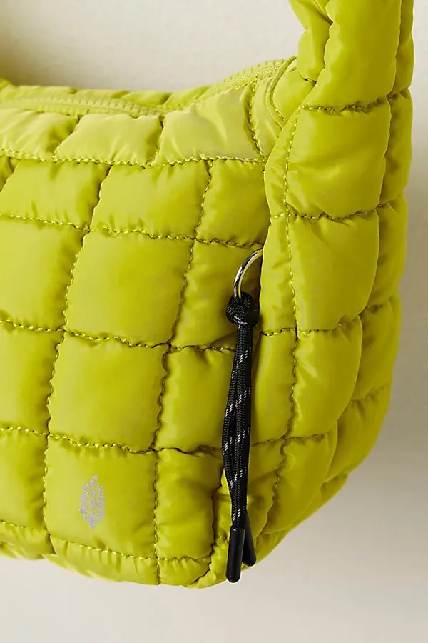 Free People Quilted Carryall Sling Bag - Honeydew