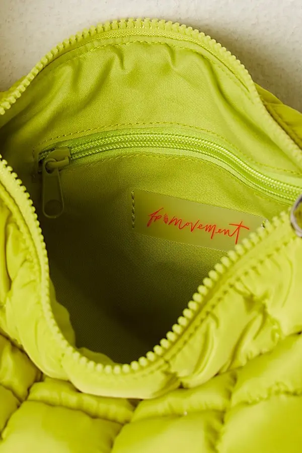 Free People Quilted Carryall Sling Bag - Honeydew