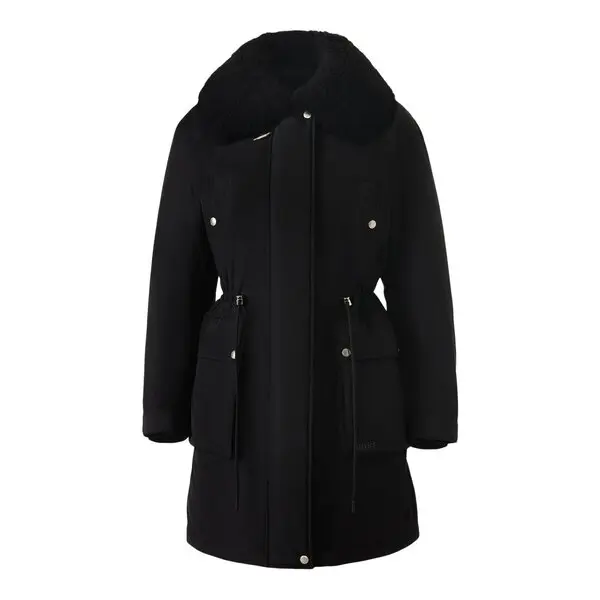 Mackage Nova 3-in-1 Down Coat With Shearling Collar - Black
