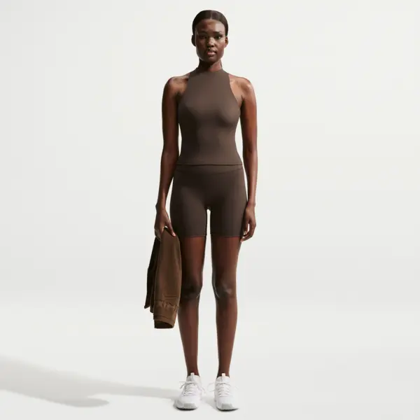 Nike Skims Matte Mock-neck Racerback Tank Top - Brown