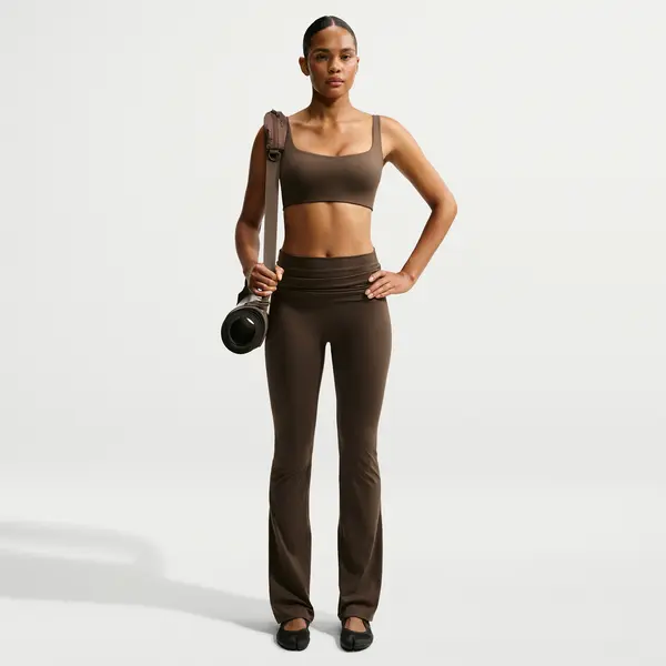 Nike Skims Matte Scoop-neck Bra - Brown