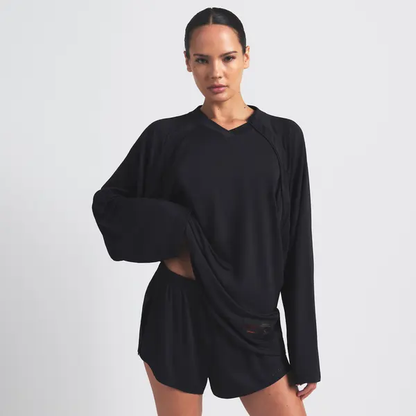 Nike Skims Airy Oversized V-neck Long-sleeve Top