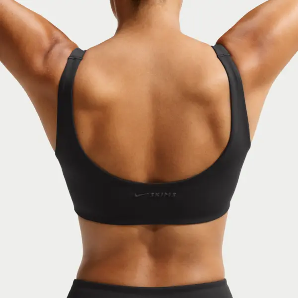 Nike Skims Matte Scoop-neck Bra - Black
