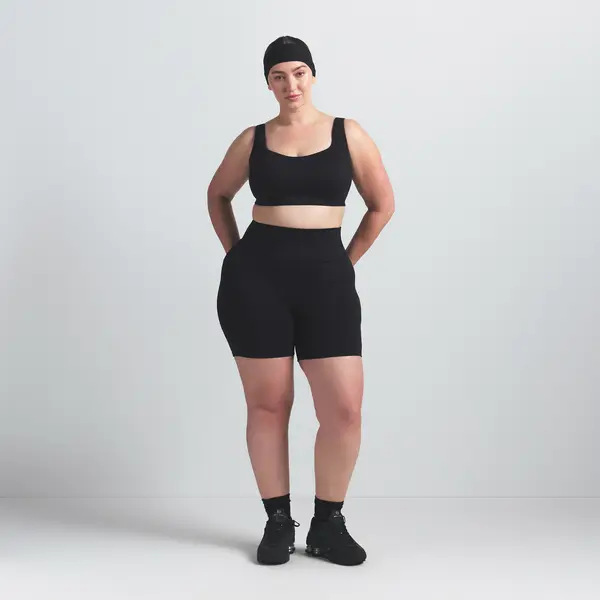 Nike Skims Matte Scoop-neck Bra - Black